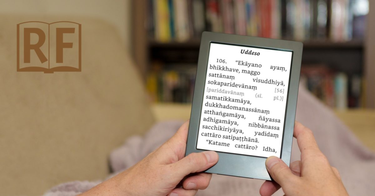 Pali Language Ebooks, Kindle and Epub – Reading Faithfully